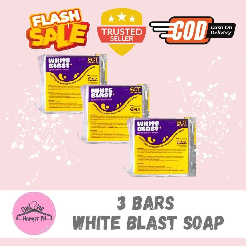 White Blast Soap 3 Bars Bleaching Soap Set Whitening Body Soap by SCT ...