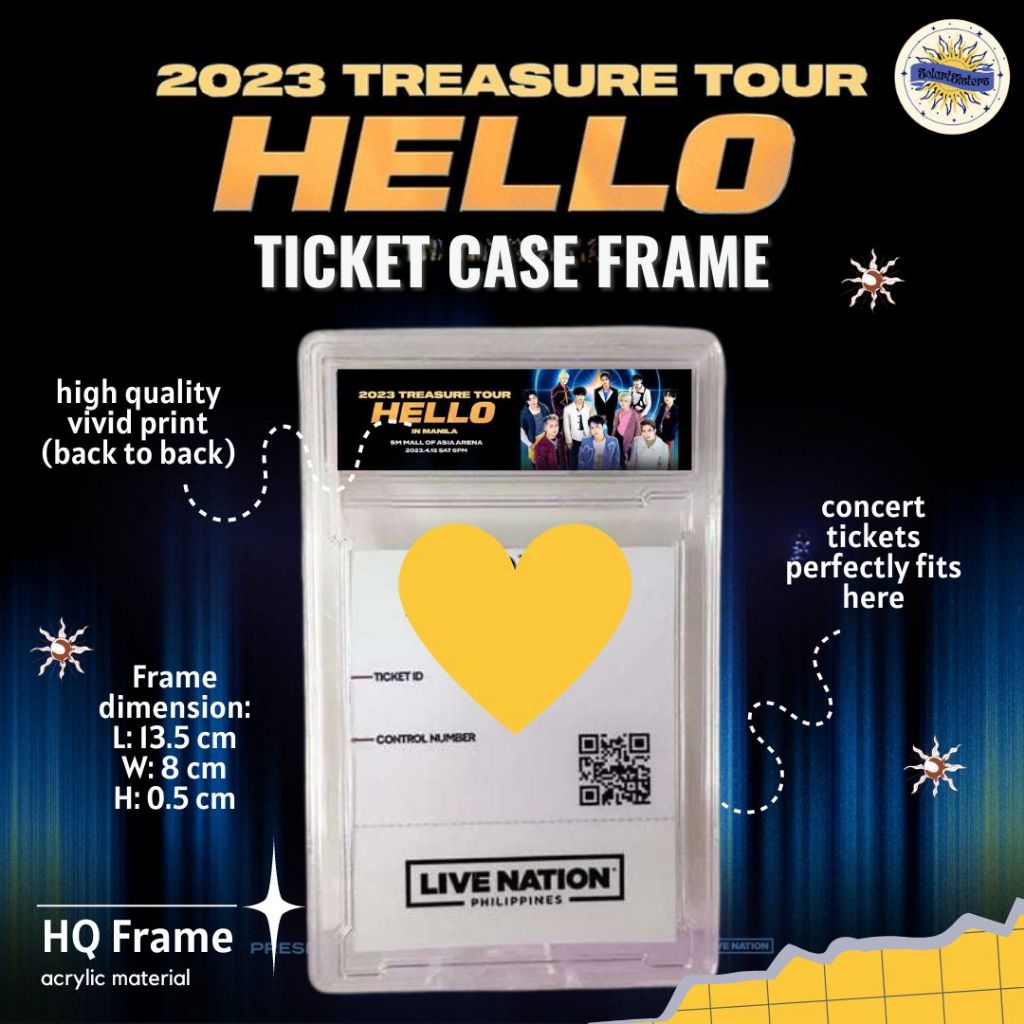 TREASURE Hello Tour 2023 Live in Manila Concert Ticket Case Frame ...