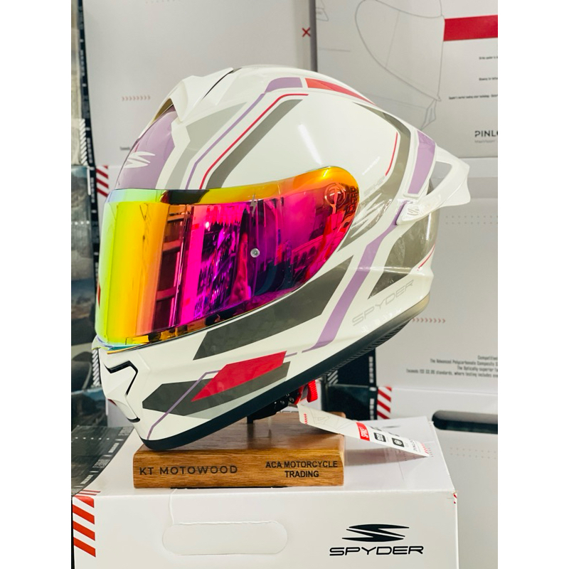 SPYDER SPIKE 2.0 G SB- Fullface Single Visor Helmet with FREE CLEAR ...