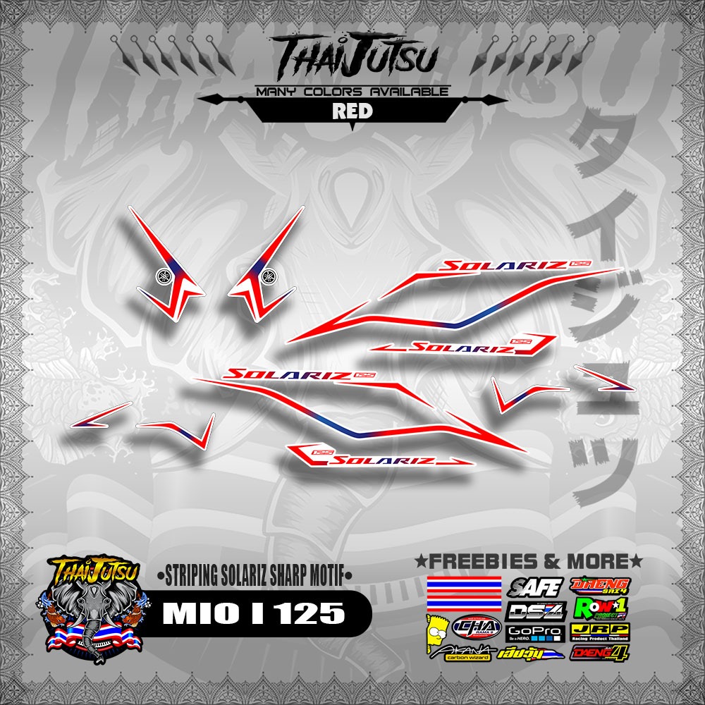 MIO I 125 MALAYSIAN DECALS ( STRIPING SOLARIZ SHARP MOTIF ...