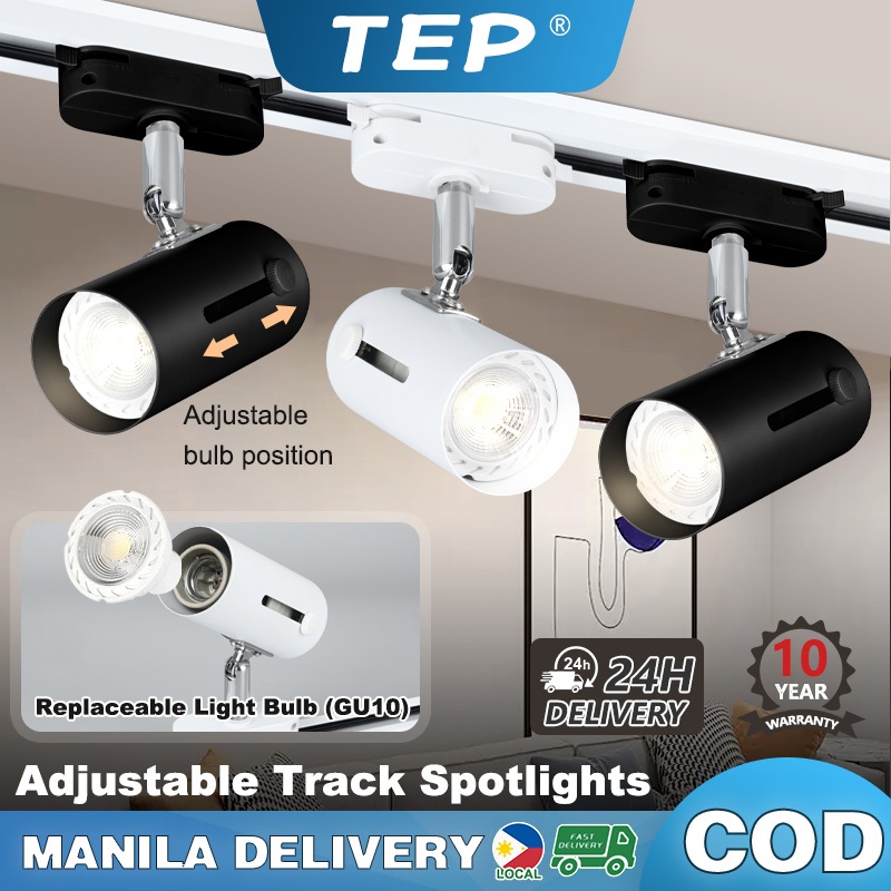 【5 Years Warranty】TEP Track Light Complete Set COB Spotlight Tricolor ...
