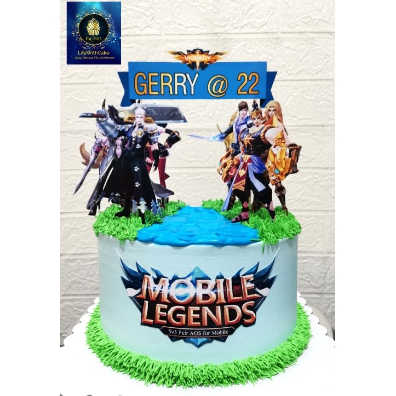 ML / Mobile Legends cake topper / Printed / Personalized with NAME and ...