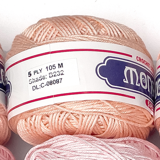 5ply Monaco Mercerized Crochet Cotton Thread Yarn 105m (40g) | Shopee ...