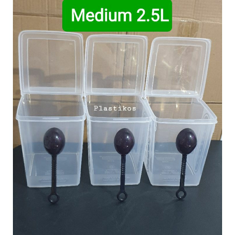 (SET OF 3) LARGE FOOD STORAGE CONTAINER CEREAL MILK TEA POWDER HALO ...