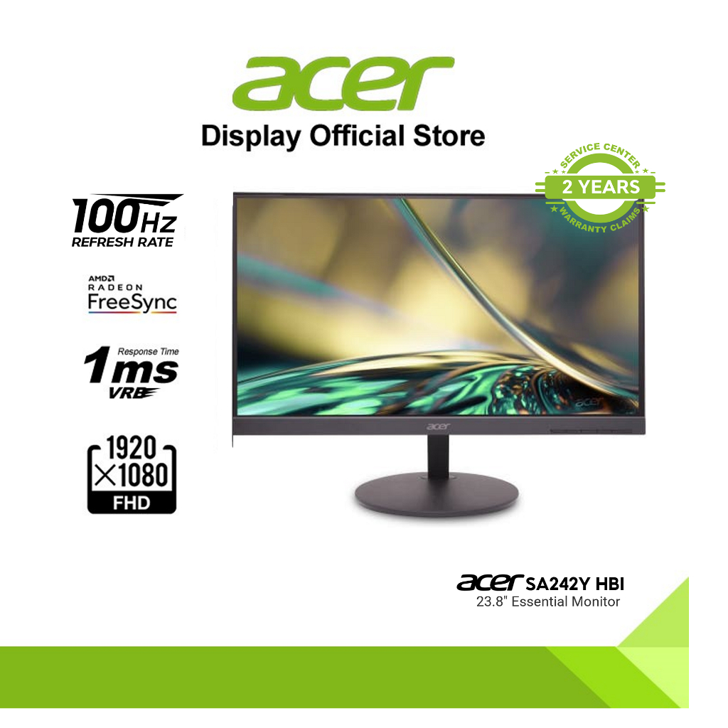 ACER SA242Y HBI 23.8" VA 1080X1920P 1ms VGA/HDMI Monitor | Shopee ...