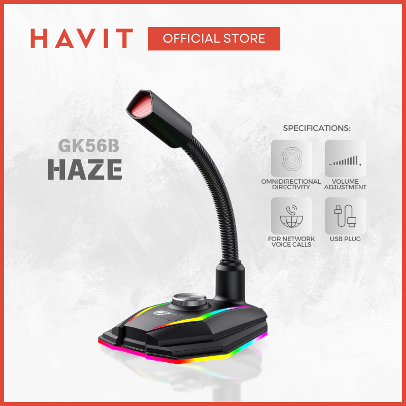Havit Haze GK56B || RGB Gaming MIC || Black | Shopee Philippines