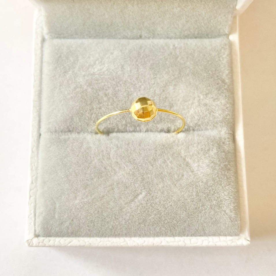 Pawnable 18K Gold Cutting Half Ball Skinny Ring | Shopee Philippines
