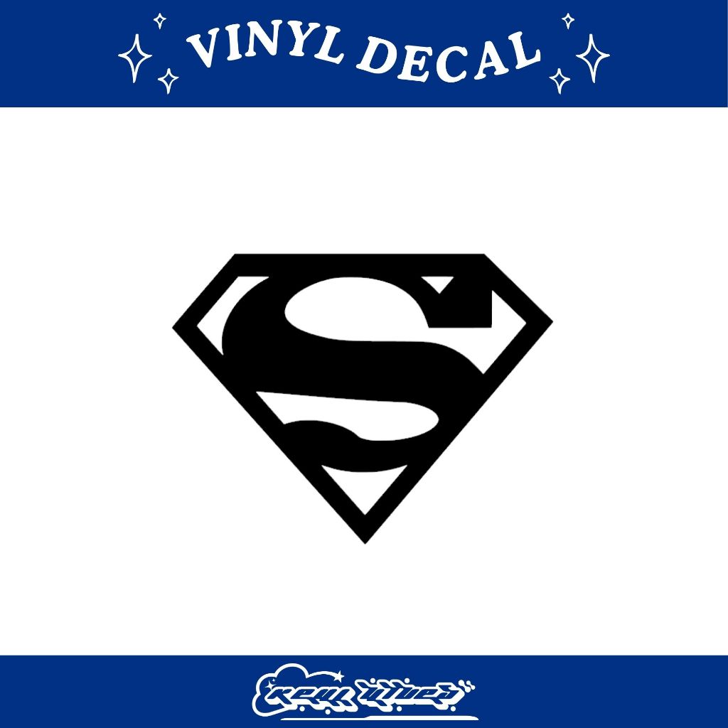 Superman logo vinyl decals superhero laptop tumbler waterproof | Shopee ...