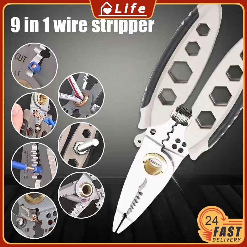 New Upgrade Electrician Wire Stripping Pliers Professional Wire ...