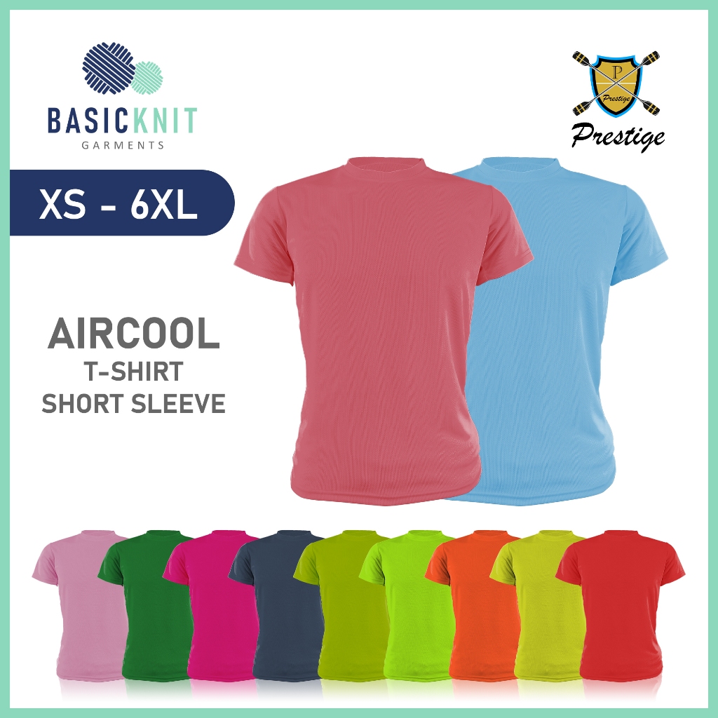 PRESTIGE | XS - 3XL | Aircool Mesh Round Neck Dri-fit S/S Shirt ...