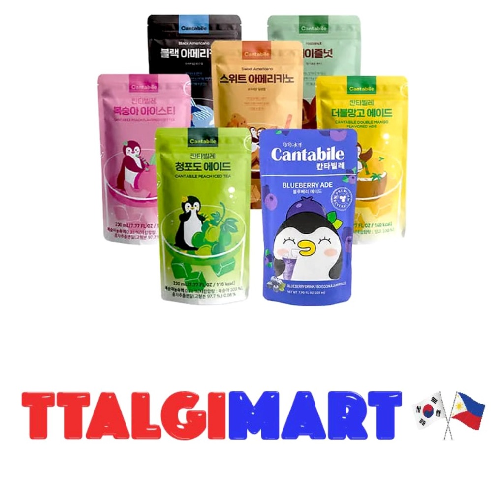 KOREAN POUCH DRINK CANTABILE 230ML : MANGO / PEACH / BLACK&SWEET ...