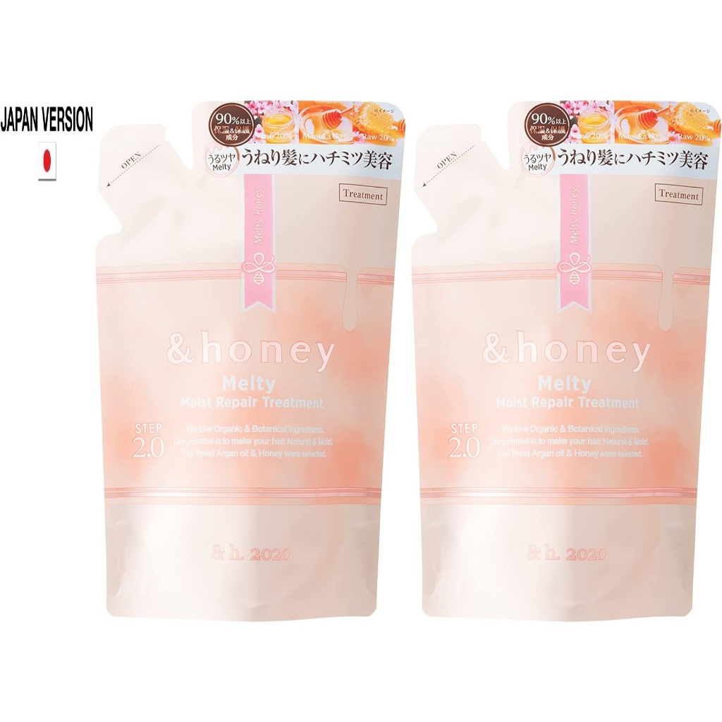 Set of 2 &Honey Melty Moist Repair Refill Treatment 2.0 Refill Japanese hair care Organic Best ...