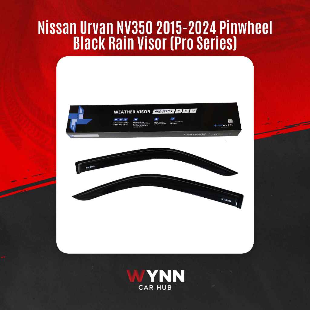 Nissan Urvan NV350 2015-2024 Pinwheel Black Rain Visor (Pro Series ...
