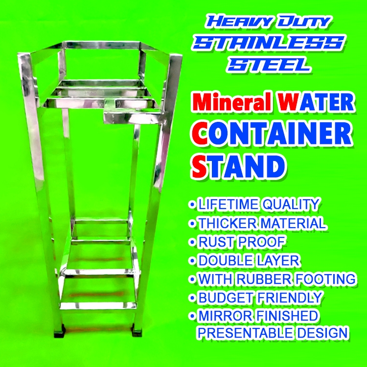 ⭐️STAINLESS STEEL PURIFIED WATER CONTAINER STAND MINERAL WATER ...