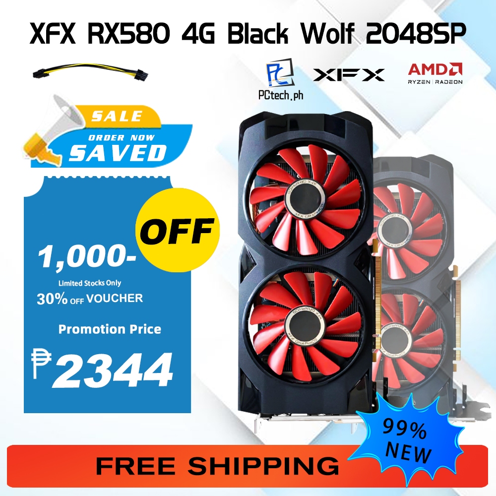 Revised [99% New] XFX RX580 4g Independent Graphics Card Sapphire Dylan ...