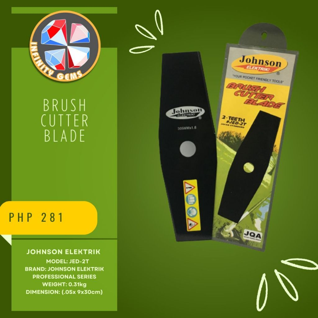 BRUSH CUTTER BLADE 2-TEETH JED-2T JOHNSON ELEKTRIK | Shopee Philippines