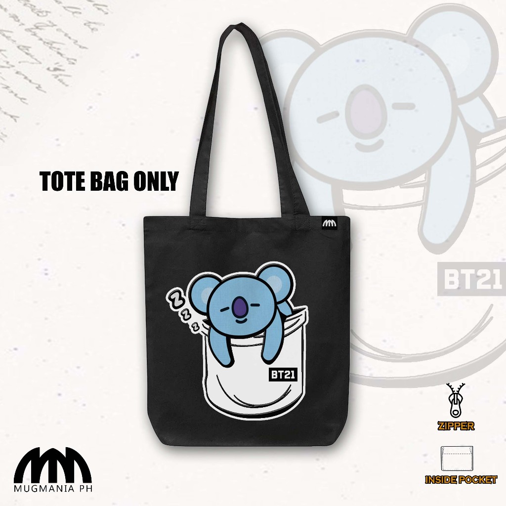KPop Group - Mugmania - Koya - Black Tote bag Only (With Zipper ...