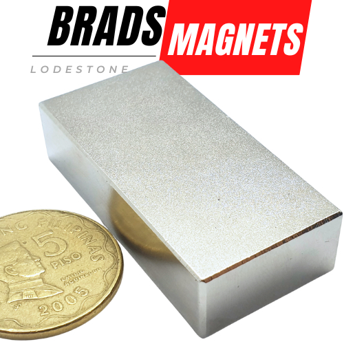 N52 POWERFUL Neodymium BLOCK BAR Magnet 2"L x 1"W x 1/2" Strong Flat ...