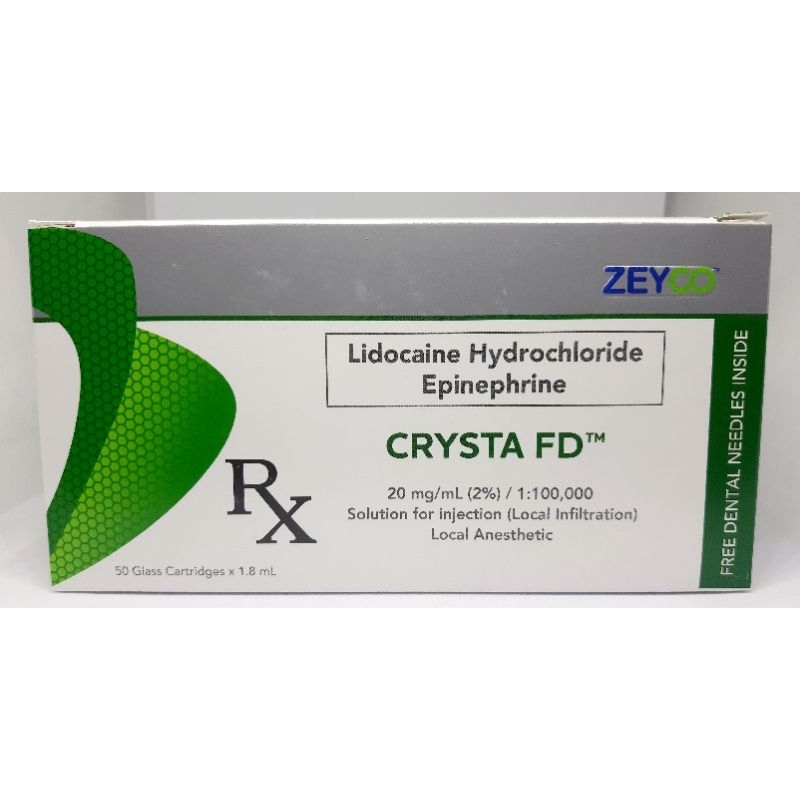 Z Crysta FD 50pcs Glass Cartridges with Free Dental Needle inside ...