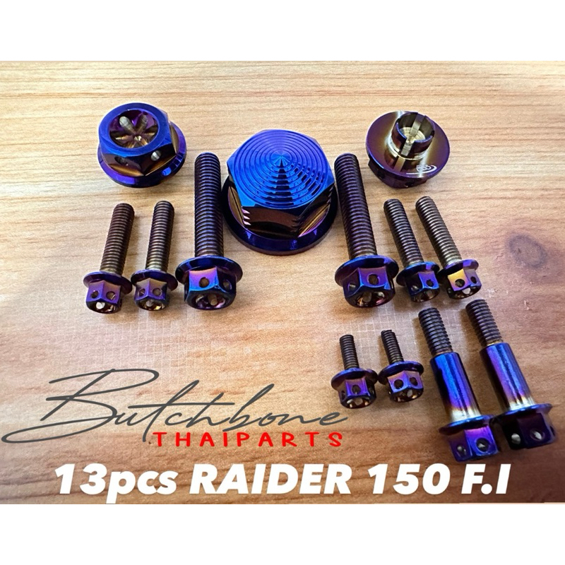 13pcs. HANDLE BAR SET TITANIUM (RAIDER 150 CARB/FI-RAIDER J 115 ...