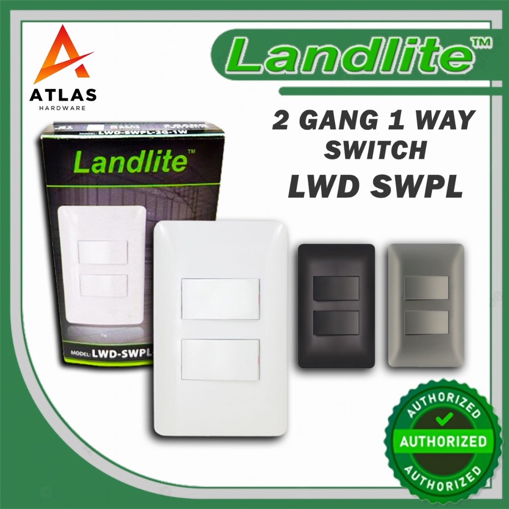 Landlite 2 Gang 1 Way Switch original! | Shopee Philippines