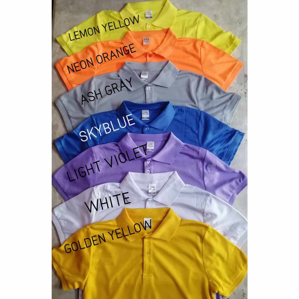 POLO DRIFIT LIGHT COLOR PLAIN SHIRT UNISEX | Shopee Philippines