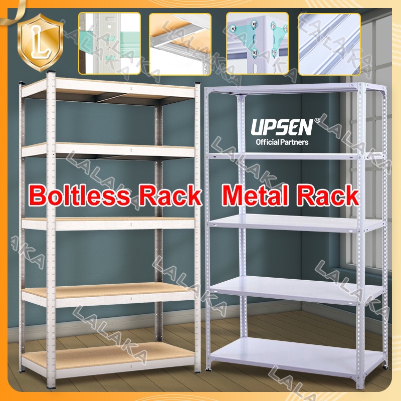 UPSEN Metal Rack 6/5/4 Layer Steel Shelf Boltless Organizer Stainless ...