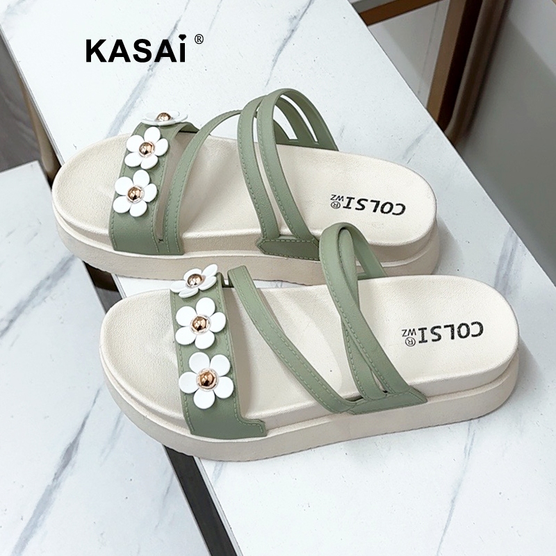 KASAI 2024 New Korean Simple Sandals For Women outdoor Fashion Casual ...