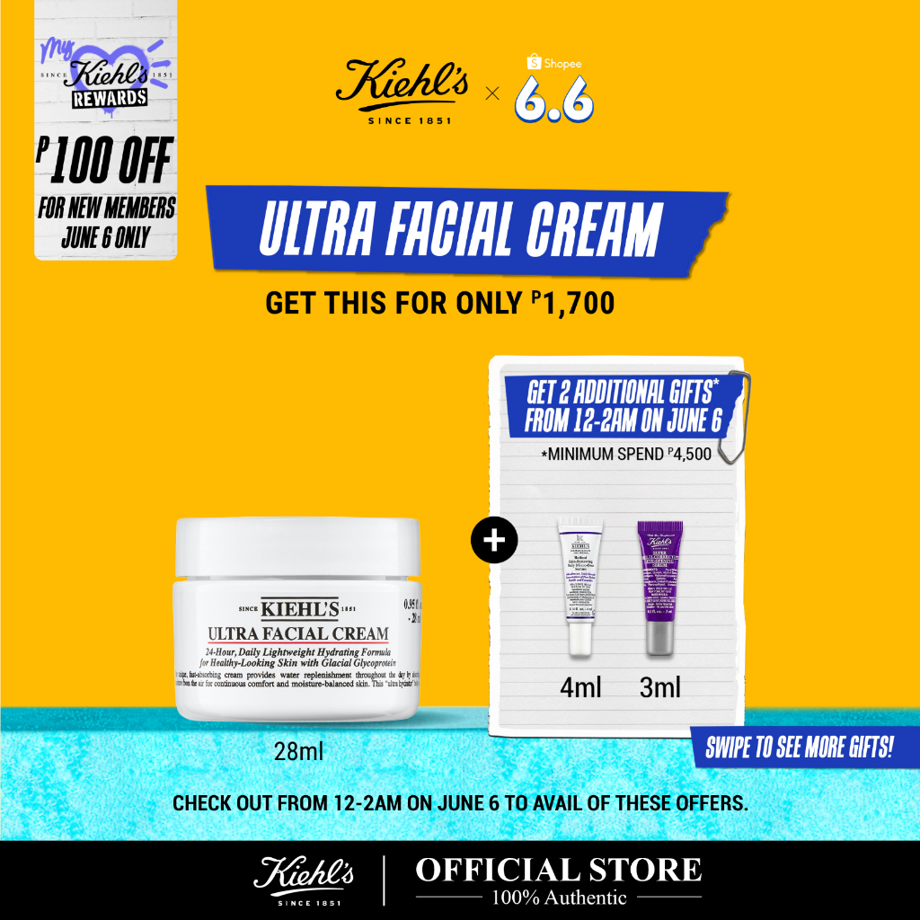 Kiehls Ultra Facial Cream Hydrating Face Moisturizer For Dry And