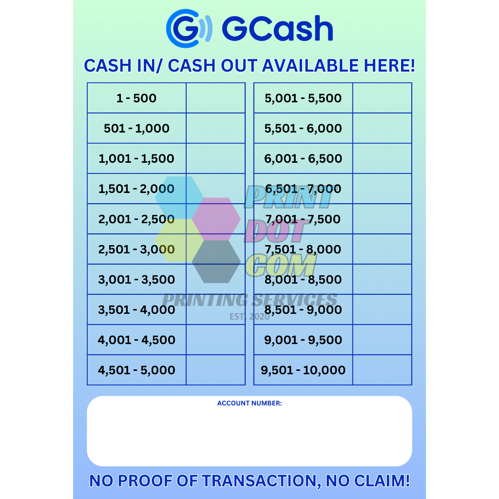 GCASH OR PAYMAYA CASH IN/ CASHOUT PVC SIGNAGES A4 (PERSONALIZED OR NOT ...