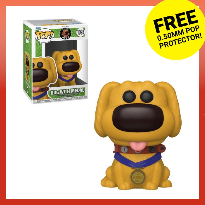 Disney PIXAR Dug Days Dug with Medal #1093Funko Pop Vinyl Figure ...