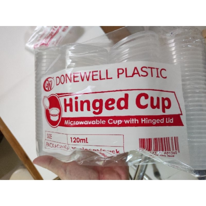 Hinged Cup 120mL 50 pcs Donewell 7.5x4cm | Shopee Philippines