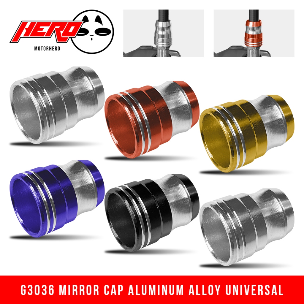 Motorcycle Side Mirror Cap Aluminum Alloy 1Pair Universal G3036 ...