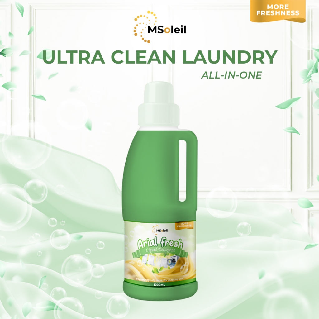 MSoliel Liquid Laundry Detergent 1000mL (Arial fresh) | Shopee Philippines