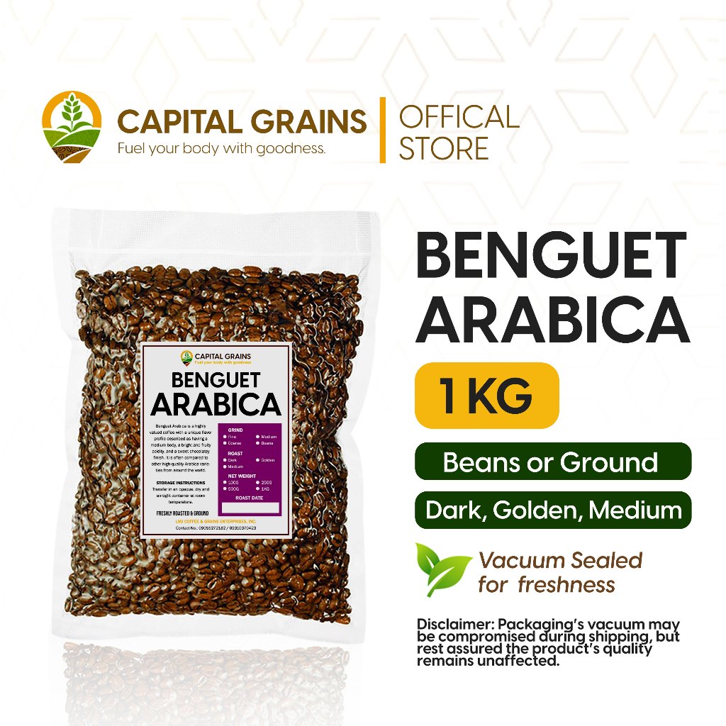 [CG] 1 KG Benguet Arabica Coffee Beans or Ground 1000G - BULK ...