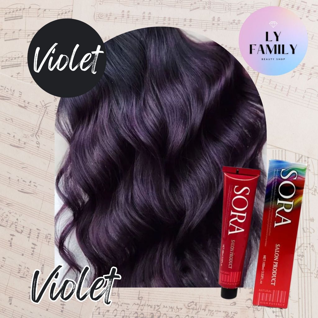 Violet Hair Color Dye Sora Hair Color Dye | Shopee Philippines