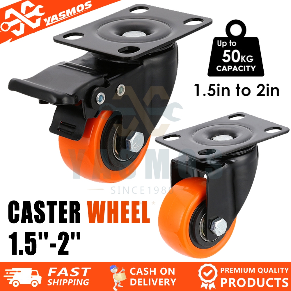 Gold Diamond Caster Wheel Heavy Duty Swivel With Lock Trolley Wheel ...