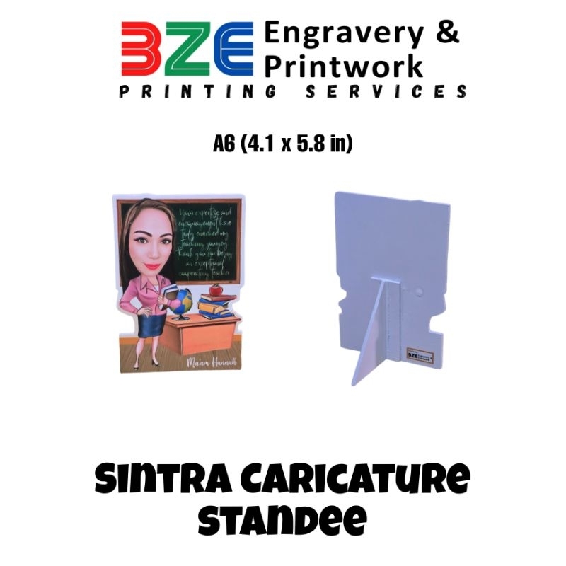 3ZE A6 Sintra Caricature Standee - Profession / Grad (A6 Size) | Shopee ...