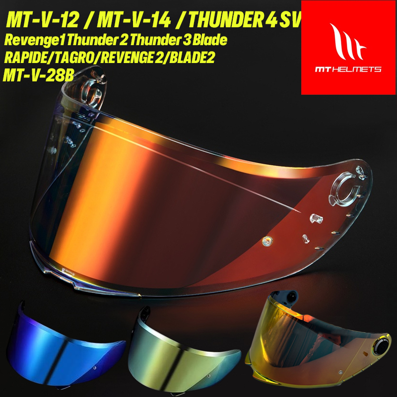 Visor for MT Helmets Lens MT-V-12 Thunder 4 SV MT-V-14 MT Revenge ...