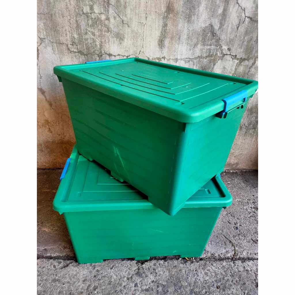 160L , 90L , 65L STORAGE BOX HEAVY DUTY with wheels AND CLIP (MAXIMUM ...