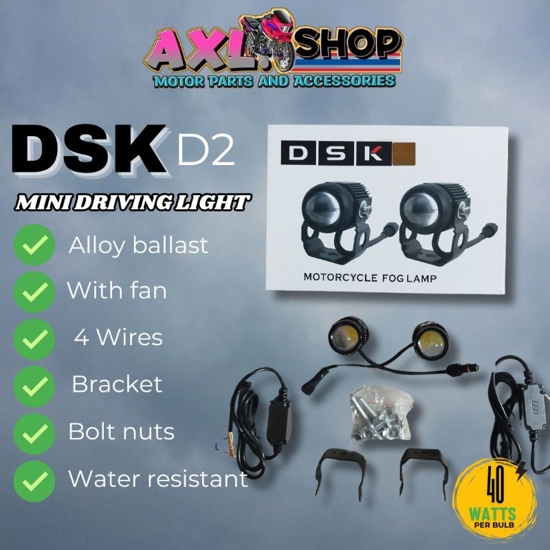 DSK D2 80 watts MINI DRIVING LIGHT 4 WIRES , WITH BALLAST WITH FAN (40 ...