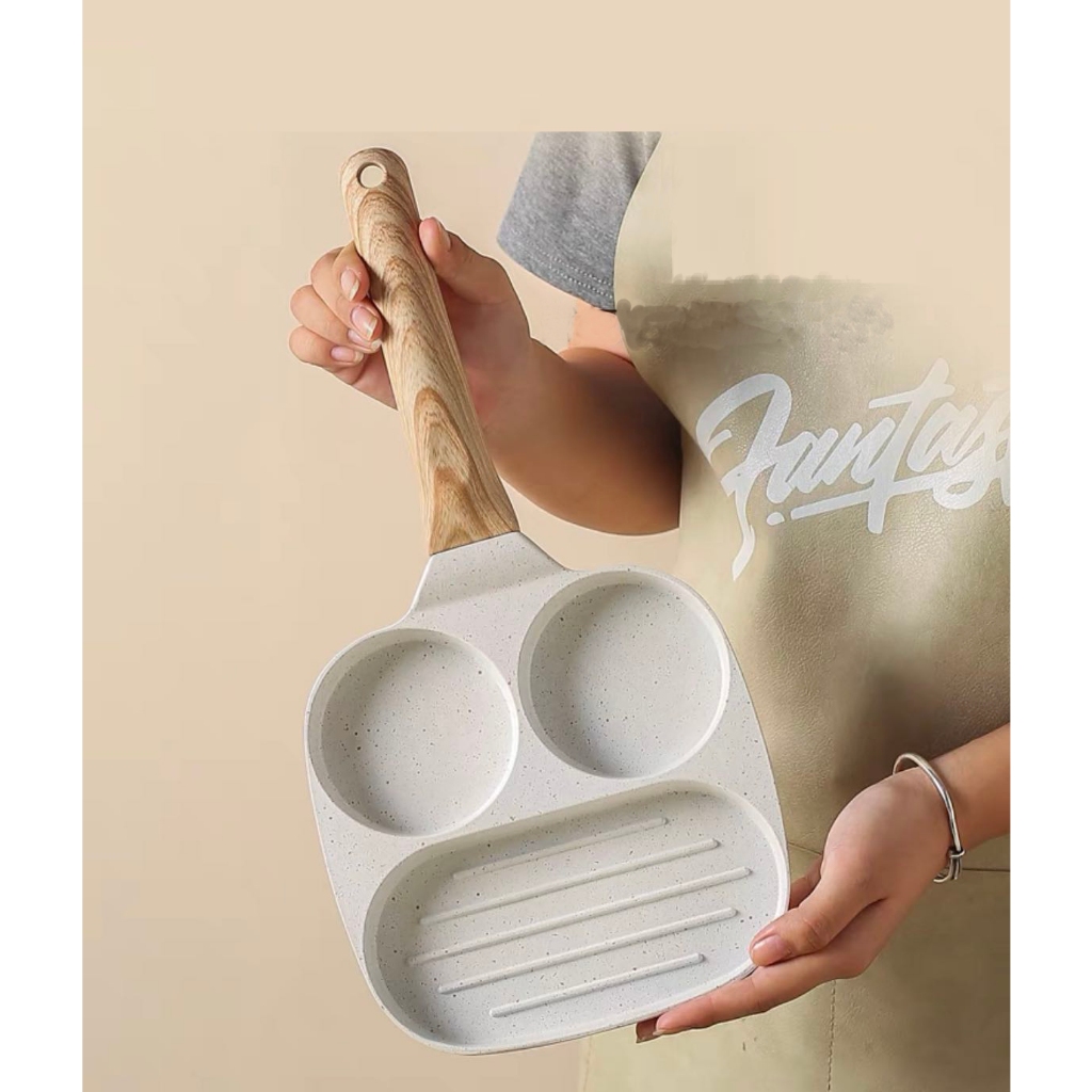 Nonstick 3in1 Multifunctional Cookware Frying pan Egg Burger& Steak ...