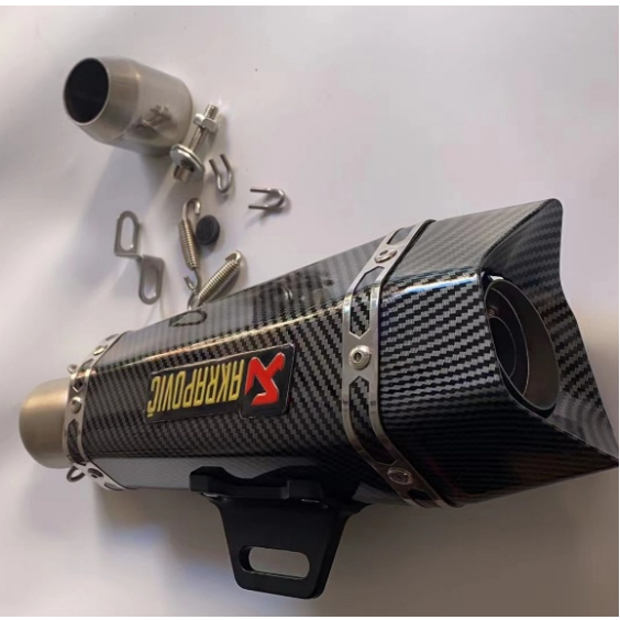 Motor parts and accessories 38-51mm Akrapovic Slant Exhaust Pipe ...