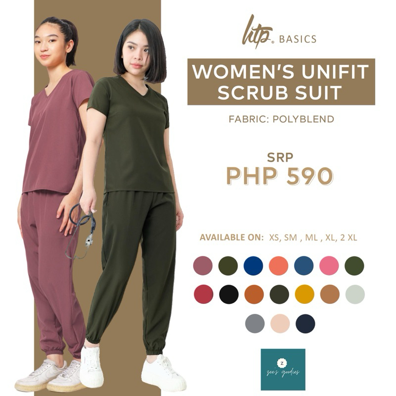 Zee’s HTP Basics Women’s Unifit Scrub Suit/Scrubs for Nurse/Doctor ...
