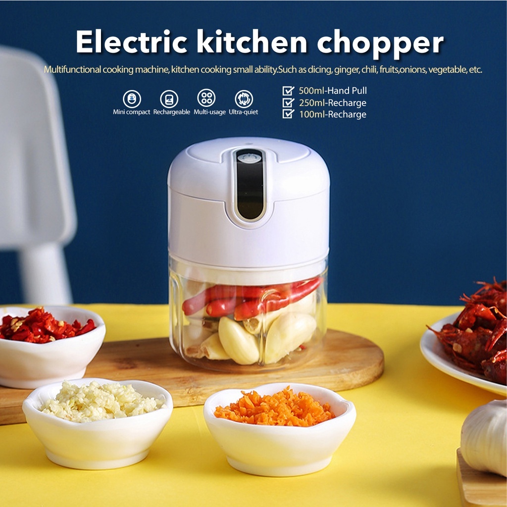 Portable 250ML Electric Garlic Masher Mini Food Garlic Vegetable ...