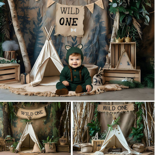 Maria HD Backdrop for DIY Photoshoot Cake Smash Birthday Safari Wild ...