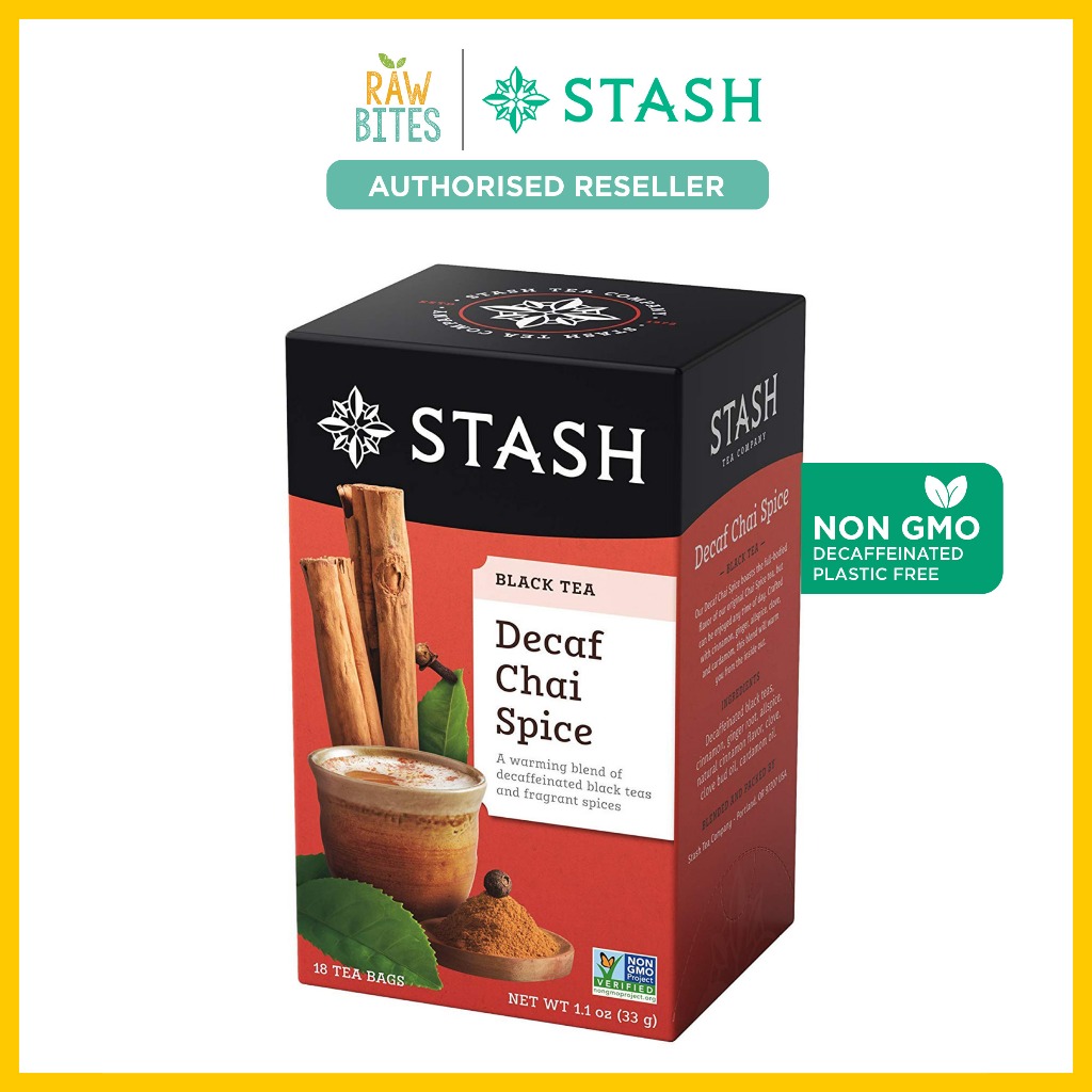 Stash Decaf Chai Spice Black Tea 33g/18 bags (Decaffeinated, Sugar Free ...