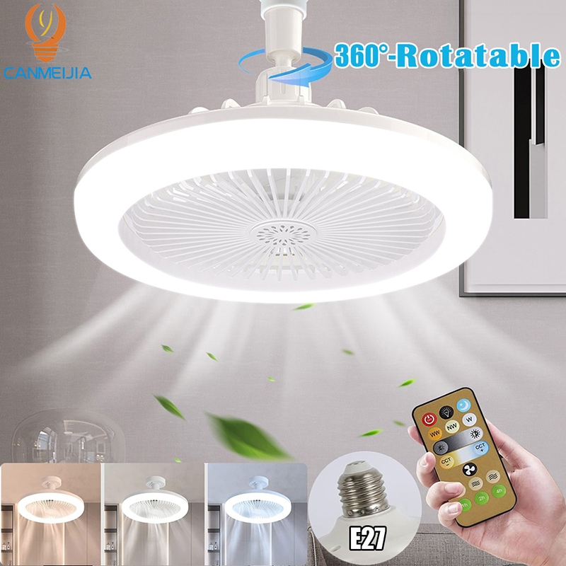 E27 Led Fan Ceiling Light With Remote Control Ceiling Lamp 3 Modes ...