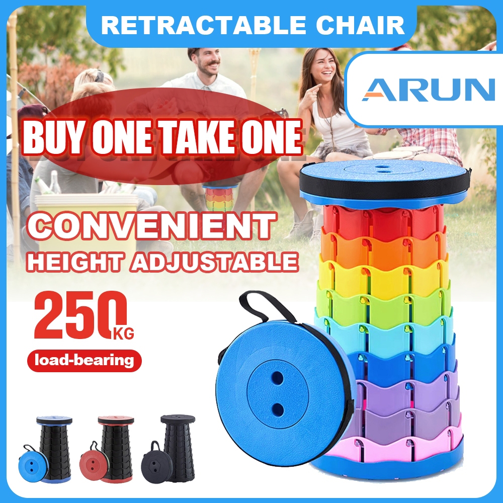 Retractable Chair Folding Portable Outdoor Camping Fishing Travel Space ...