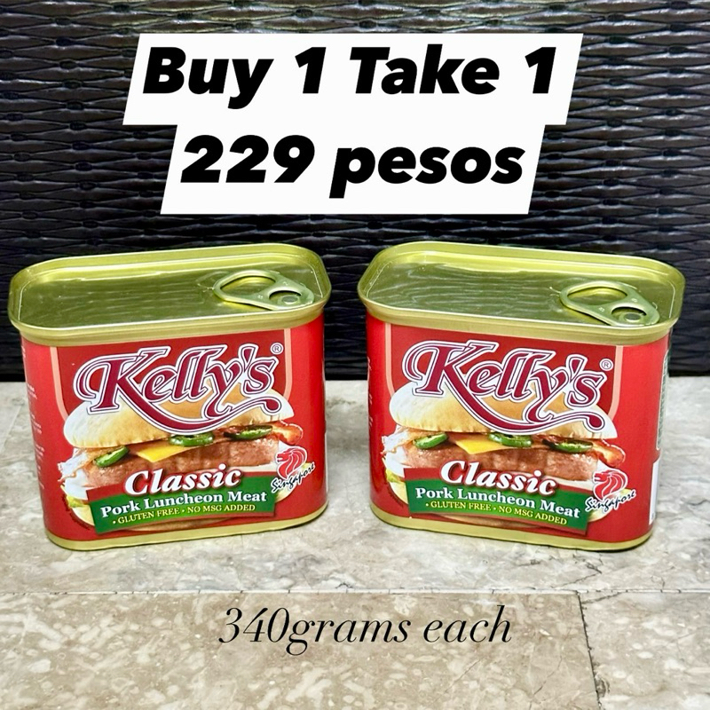 Kelly's Classic and Cheese Pork Luncheon Meat 340g | Shopee Philippines